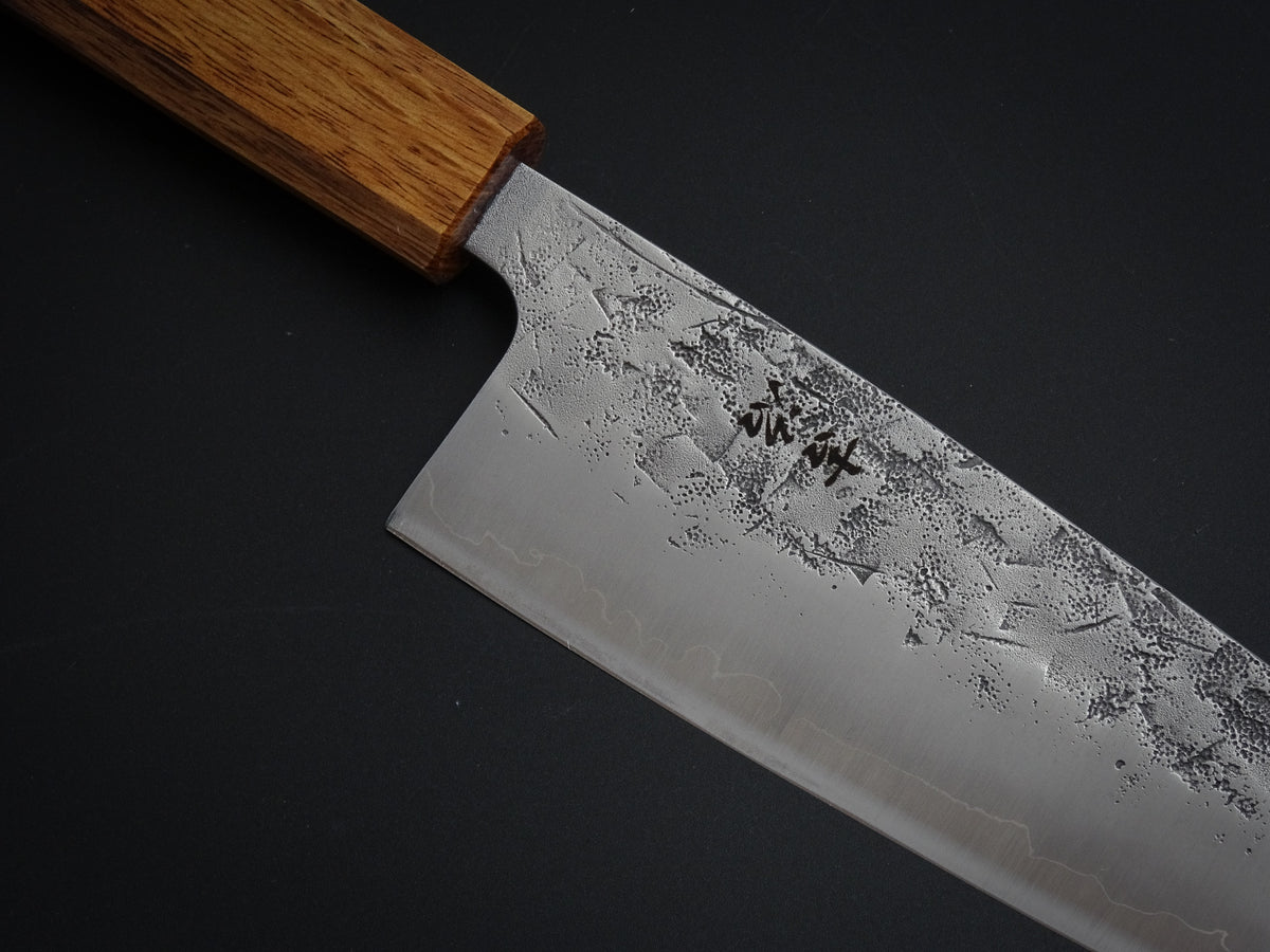 KICHIJI SLD WASHIJI SANTOKU OCTAGONAL BURNT OAKWOOD HANDLE – KATABA ...